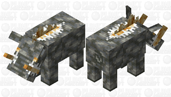 Citrine Hoglin Minecraft Mob Skin