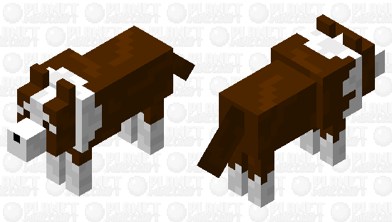 Brown Border Collie Minecraft Mob Skin