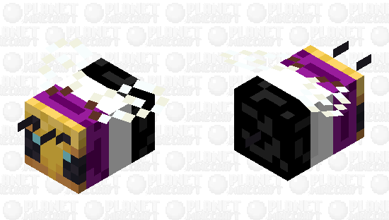 Striped Bee Minecraft Mob Skin