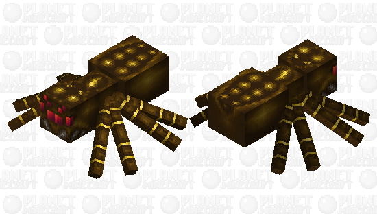 Realistic gold spider Minecraft Mob Skin
