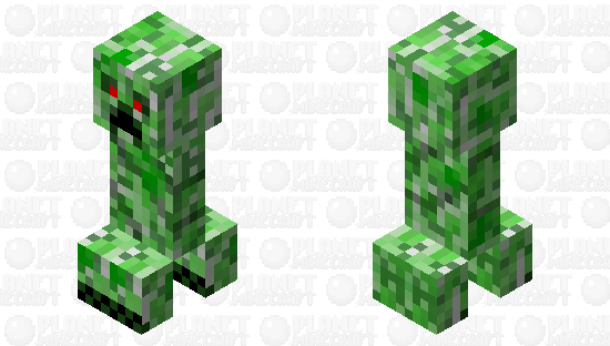 Red eye creeper Minecraft Mob Skin