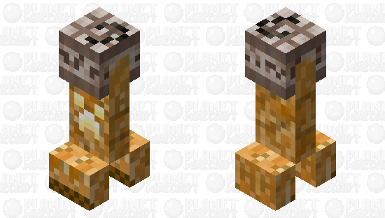 Fire creeper (holding a TNT) Minecraft Mob Skin