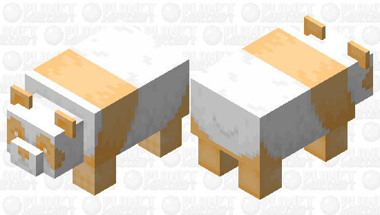 'Brown' Pastel Orange Panda Minecraft Mob Skin