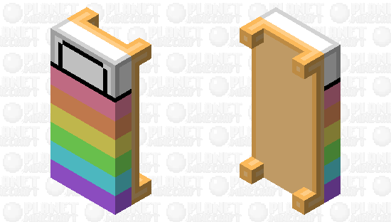 cute pastel rainbow bed Minecraft Mob Skin