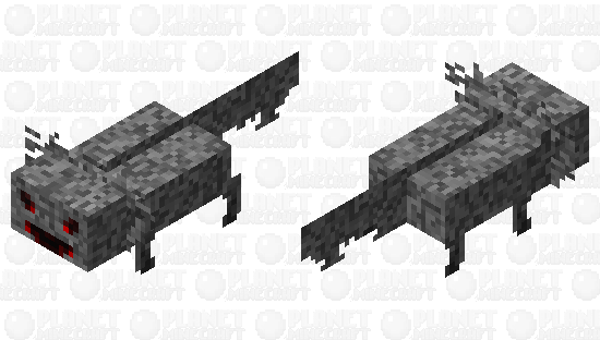 Stone axolotl Minecraft Mob Skin