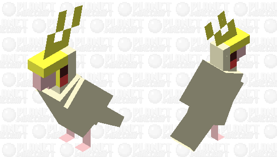 Lutino Cockatiel Minecraft Mob Skin
