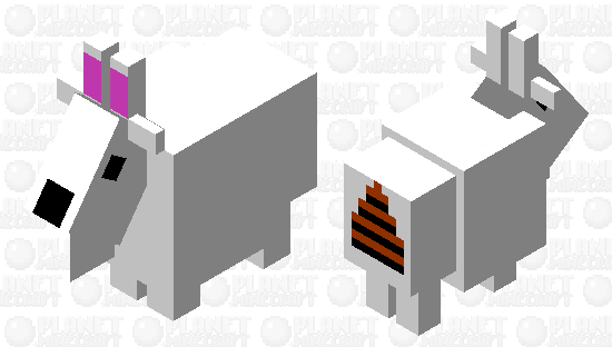 SCREAMING GOAT LOOK AT THE BACK! Minecraft Mob Skin