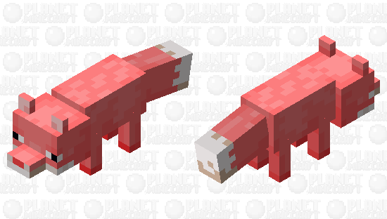 Pink Fox Minecraft Mob Skin