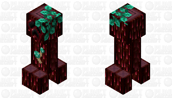 Realistic Crimson Creeper Minecraft Mob Skin