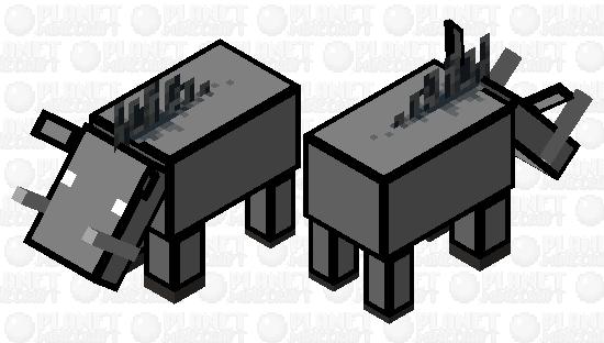 cartoon hoglin Minecraft Mob Skin