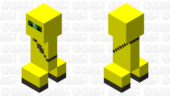 Yellow Ninja Suit Creeper Minecraft Mob Skin