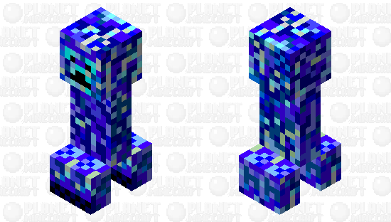 Blue creeper Minecraft Mob Skin