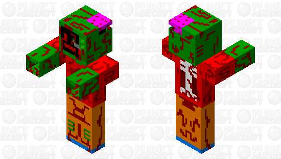 Zombie Old TV Minecraft Mob Skin