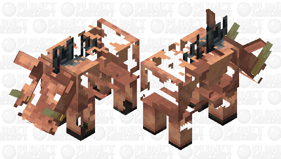 Cursed hoglin Minecraft Mob Skin