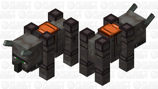 Player tamed ravager (Netherite armor) Minecraft Mob Skin