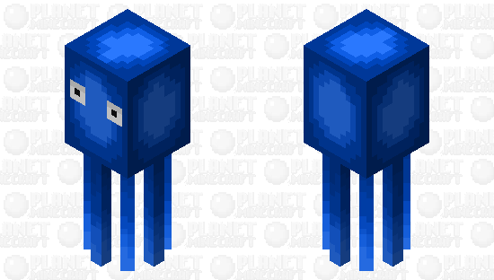 More Vibrant Squid (Made with mobile PMCSKIN3D) Minecraft Mob Skin