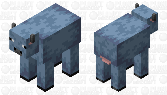 Blue Cow Minecraft Mob Skin