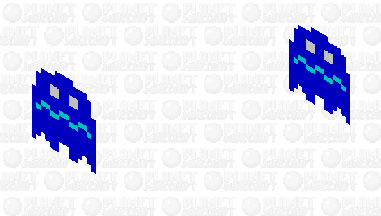 blue pac man ghost Minecraft Mob Skin