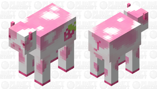 Strawberry Cow Minecraft Mob Skin