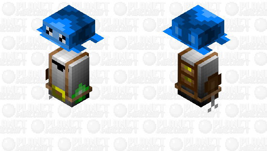 Villager Robot with Bubi Minecraft Mob Skin