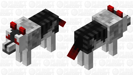 -Deijī- `My Oc/Me as a wolf/Cursed` Minecraft Mob Skin