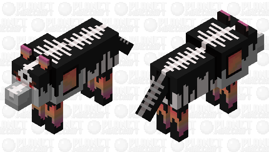 Angry Wolf Rain Fade Minecraft Mob Skin