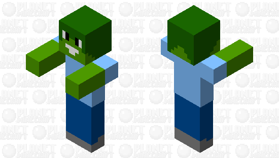 Zombie (Cartoon Digital Minecraft) Minecraft Mob Skin