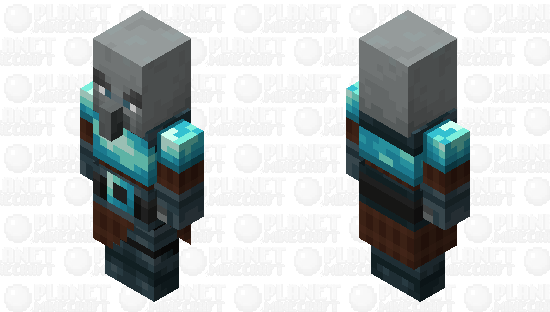 Armored Pillager(Diamond Armor)(Re Texturing)(Version 2) Minecraft Mob Skin