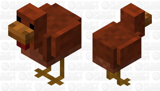 Common Chicken (Red/Brown Variant) [REDONE] Minecraft Mob Skin