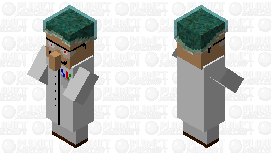 creepy villager scientist Minecraft Mob Skin