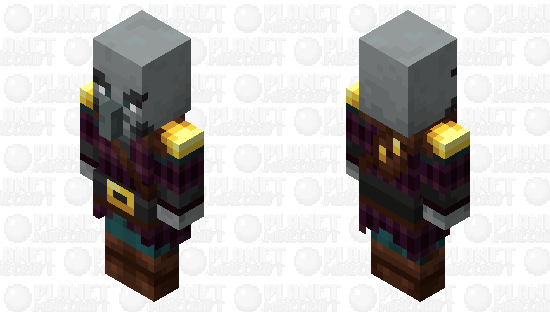 The Pillager (Armor Gold) (Retexture) (ver 2) Minecraft Mob Skin