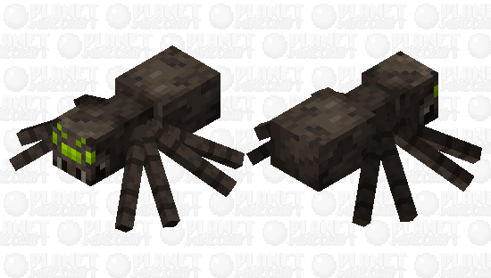 Spider - Yellow Eyes Minecraft Mob Skin