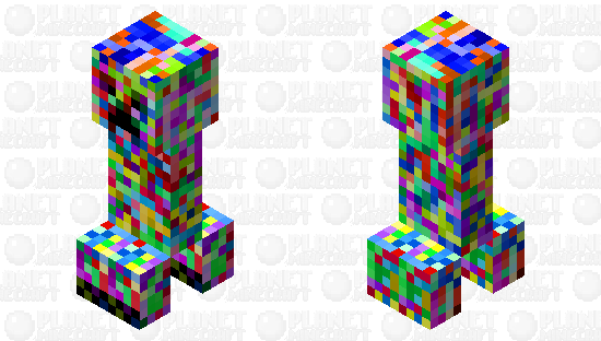 Rainbow Creeper Minecraft Mob Skin