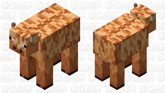 Highland Cattle Minecraft Mob Skin