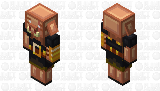 Simplistic Piglin Brute Minecraft Mob Skin