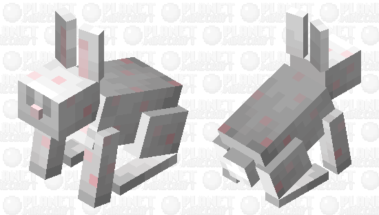 Spotted White Bunny Minecraft Mob Skin