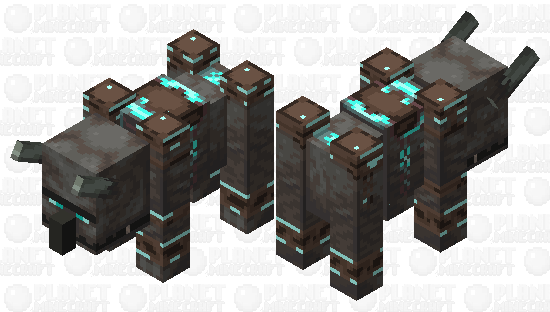 Soul flame armored ravager (version 2) Minecraft Mob Skin