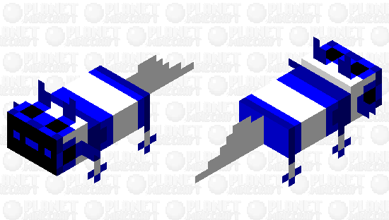 blue axolotl proto Minecraft Mob Skin