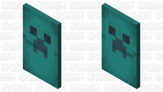 Cyan Creeper Cape Minecraft Mob Skin