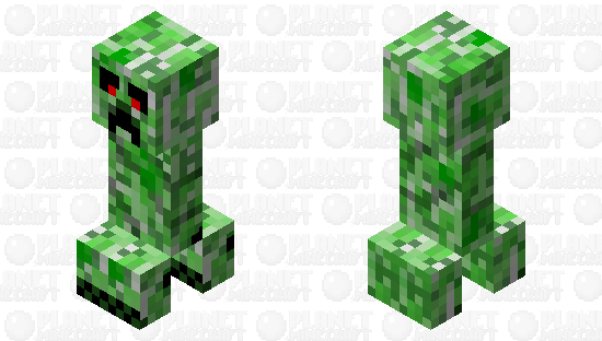 Mad Creeper Minecraft Mob Skin