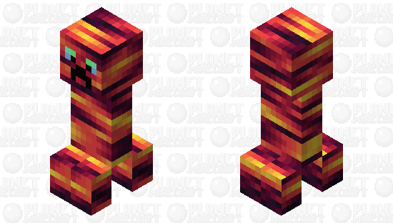 Fire creeper Minecraft Mob Skin