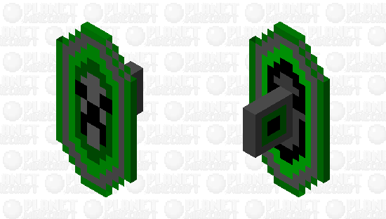 reinforced emerald creeper shield Minecraft Mob Skin