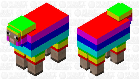 rainbow sheep Minecraft Mob Skin