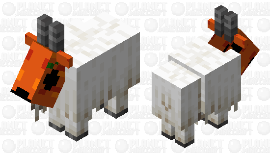 Goat that has a pumpkin on his head Minecraft Mob Skin