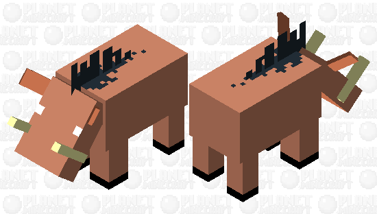Simple Hoglin Minecraft Mob Skin