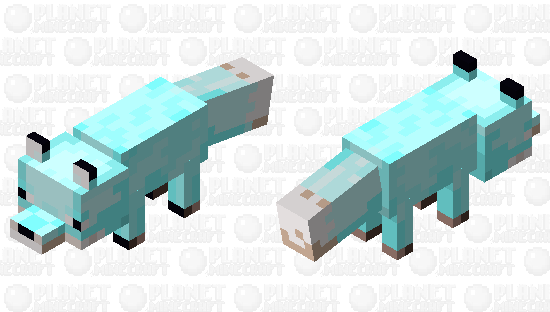 Snowy Fox Minecraft Mob Skin