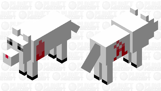 Hurt Wolf Minecraft Mob Skin