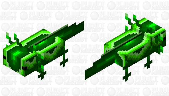 Emerald Green Axolotl Minecraft Mob Skin