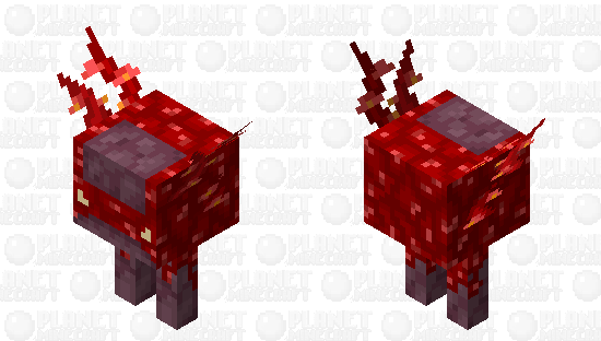 Angry / Out of lava Crimson Strider Minecraft Mob Skin