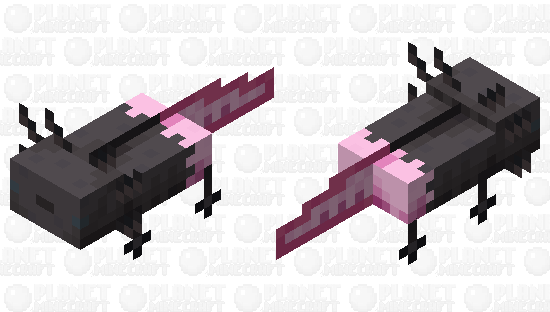 Melanoid Lucy Firefly Axolotl Minecraft Mob Skin